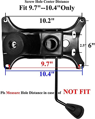 MySit Office Chair Tilt Mechanism Replacement, Heavy Duty 6'' x 10.2" Mounting Holes Tilt Control Mechanism