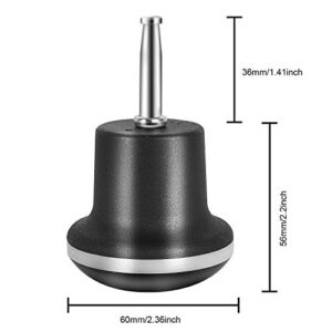 Bell Glides Caster Wheels，Fixed Stationary Castors for caster Sofa Chair Cabinet Furniture Replacement with Mounting Stem Sleeve Socket Insert sets of 5