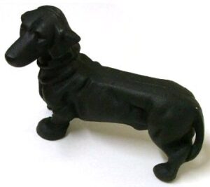 cast iron dachshund doorstop by gsm