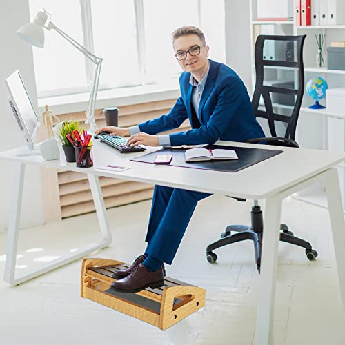 DT Adjustable Under Desk Footrest - Ergonomic Foot Rest for Under Desk at Work Foot Stool Under Desk with 4 Height Position & 20 Degree Tilt Angle Adjustment for Home, Office