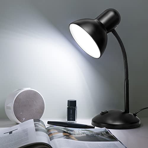 Beser·Win LED Desk Lamp, Adjustable Goose Neck Desk Lamp with 3 Color Brightness, Eye-Caring Reading Lamp, Study Desk Lamps for Home Office Study Table Bedroom, (LED Bulb Included)