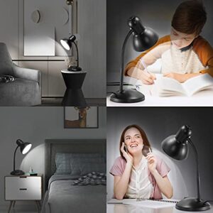 Beser·Win LED Desk Lamp, Adjustable Goose Neck Desk Lamp with 3 Color Brightness, Eye-Caring Reading Lamp, Study Desk Lamps for Home Office Study Table Bedroom, (LED Bulb Included)