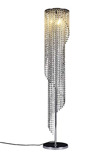 Surpars House Silver Crystal Floor Lamp S Shape Chrome Finish