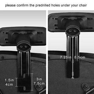 Skuehod Height Adjustable Chair Arms Armrest Pair Replacement Parts Fits Most Office Gaming Boss Chairs,4D Black