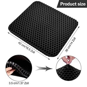 LMLMA Gel Chair Cushions,Cooling seat Cushion Honeycomb Design Super Breathable Cushion for Summer Home Office Chair Car Wheelchair (Black)