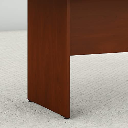 Bush Business Furniture 120W x 48D Boat Shaped Conference Table with Wood Base in Hansen Cherry