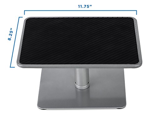 Mount-It! Adjustable Height Laptop Stand for MacBook Pro | Wide Platform Laptop & Monitor Desk Riser | Ergonomic Desk Riser Stand for MacBook and 11-15 Inch Laptops | 24-32 Inch Monitor Stand Riser