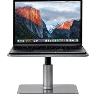 Mount-It! Adjustable Height Laptop Stand for MacBook Pro | Wide Platform Laptop & Monitor Desk Riser | Ergonomic Desk Riser Stand for MacBook and 11-15 Inch Laptops | 24-32 Inch Monitor Stand Riser