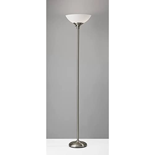 Adesso 7506-22 Glenn 300 Watt Floor Lamp, Brushed Steel