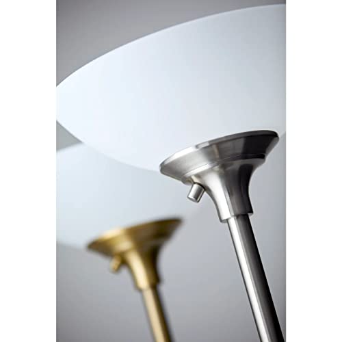 Adesso 7506-22 Glenn 300 Watt Floor Lamp, Brushed Steel