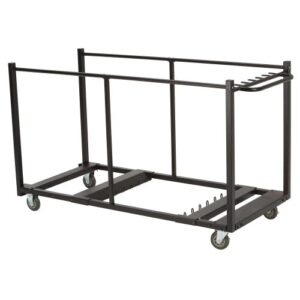 lifetime 80193 table cart with heavy duty steel, black sand finish