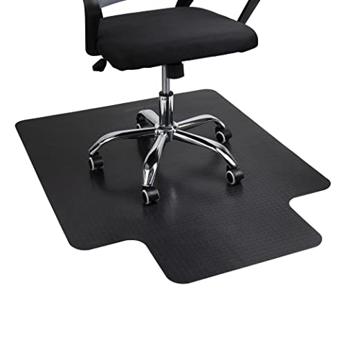 Mind Reader 9-to-5 Collection, Office Chair Mat, Anti-Skid Floor Protector, 48 x 36, PVC, Black