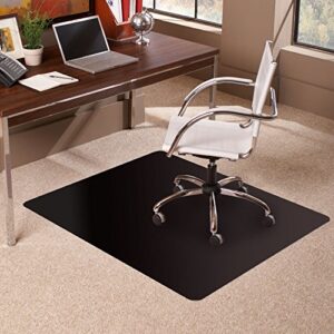 es robbins low pile carpet chair mat, 36″ x 48″ rectangle, black