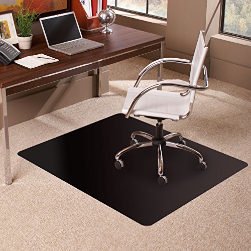 ES Robbins Low Pile Carpet Chair Mat, 36" x 48" Rectangle, Black