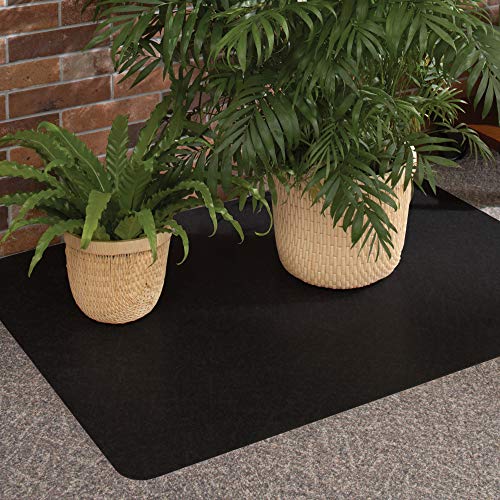 ES Robbins Low Pile Carpet Chair Mat, 36" x 48" Rectangle, Black