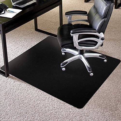 ES Robbins Low Pile Carpet Chair Mat, 36" x 48" Rectangle, Black