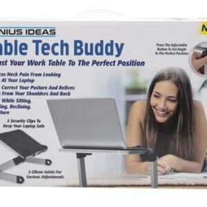 Table Tech Buddy for Laptop/IPad/Chrome Book Adjustable Laptop Desk