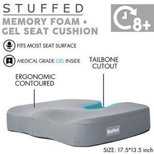 Seat Cushion Pillow for Office Chair, Butt, Tailbone, Back, Coccyx, Sciatica Memory Foam Cushions, Computer Desk Pain Relief Pad