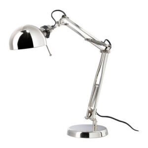 ikea 601.467.64 forsa work lamp, nickel plated