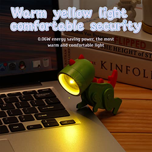 9 Pcs LED Student Cute Night Light, Mini Puppy Deer Dinosaur Reading Table Lamp with Mobile Phone Holder, Portable Foldable Small Desk Light Small Mini Desk Lamp for Kids Students (Bright Color)