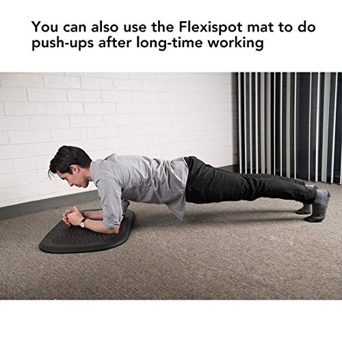 FLEXISPOT Ergonomic Office Standing Desk Mat and Kitchen Not-Flat Anti-Fatigue Comfort Floor Mat 32.3 in x 20.5 in x 0.98 in for Stand Up Desk with Massage Points Black