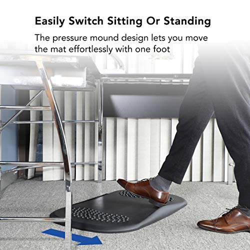 FLEXISPOT Ergonomic Office Standing Desk Mat and Kitchen Not-Flat Anti-Fatigue Comfort Floor Mat 32.3 in x 20.5 in x 0.98 in for Stand Up Desk with Massage Points Black