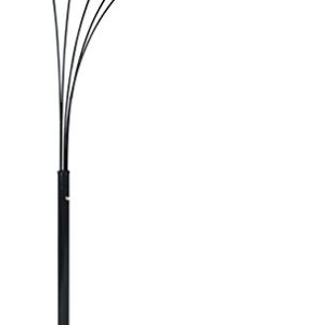 SH Lighting 5 Adjustable Arm Arching Floor Lamp - Features a Dimmer Switch for Perfect Light Settings - 84" Tall Great for Living Rooms, Bedrooms, or Arching Over Couches (Black)