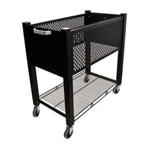 vertiflex products instacart open-top file cart, 15″ x 27″ x 27 3/4″, black (vf53000)