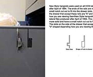 HON Lateral File Bars for a 36" Wide Cabinet 2 Per Set