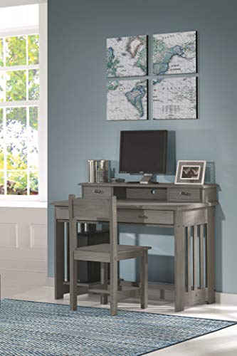 Discovery World Furniture Charcoal Desk, Hutch & Chair