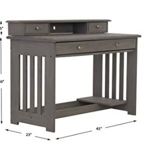 Discovery World Furniture Charcoal Desk, Hutch & Chair