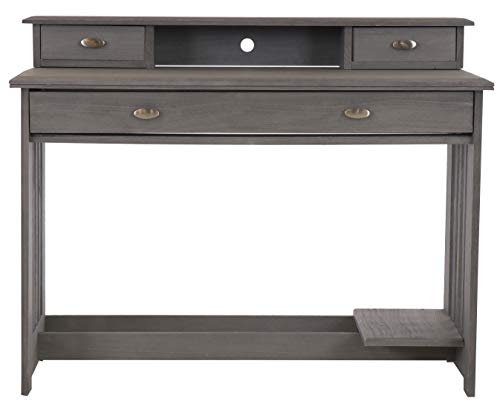 Discovery World Furniture Charcoal Desk, Hutch & Chair