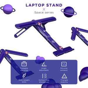 seenda Laptop Stand, Ergonomic Portable Stand, Adjustable Notebook Riser Holder Compatible with MacBook, Dell, Lenovo More 10-15.6 Inches Computers