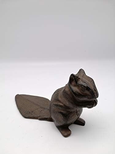 Comfy Hour 3.7" Cast Iron Squirrel Door Stopper, Brown, Antique & Vintage Collection