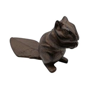 Comfy Hour 3.7" Cast Iron Squirrel Door Stopper, Brown, Antique & Vintage Collection