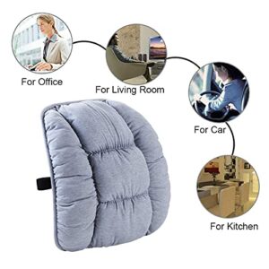 Big Hippo Lumbar Support Pillow, Orthopedic Lumbar Pillow/Back Cushion for Office Chair, Car Seat or Wheelchair - Ergonomic Design for Back Pain Relief