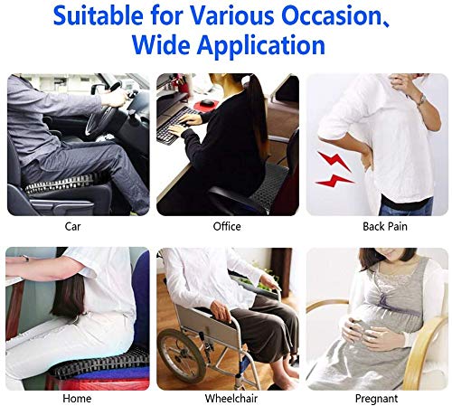 2021The Newest Gel Seat Cushion,with Non-Slip Cover,Help in Relieving Back Pain & Sciatica Pain,Seat Cushion for The Car,Office,Wheelchair&Chair (Black)