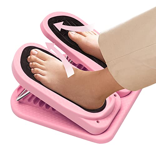 Office Footrests for Under Desk Massage Adjustable Height Portable Foot Massager with Ergonomic Non-Slip Surface Foot Exercise at Home Tilt Angle Adjustment Foot Stool at Work or Gaming Foot Rest