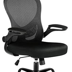 Misolant Office Chair, Ergonomic Desk Chair, Office Desk Chair, Office Chair with Headrest and Adjustable Lumbar Support, Home Office Chair Black