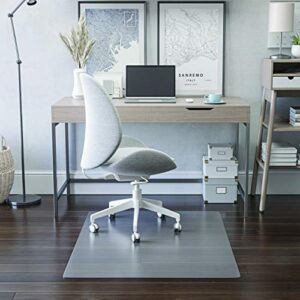 Deflecto EconoMat Clear Chair Mat, Hard Floor Use, Rectangle, Straight Edge, 46” x 60” (CM2E442FCOM)