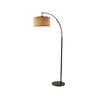 adesso sl3993-26 burlap arc lamp, antique bronze