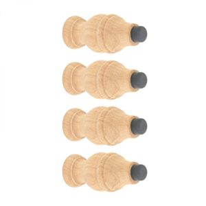 renovators supply manufacturing door stoppers 3 5/8 in. wall mount victorian unfinished wooden door bumper stops pack of 4