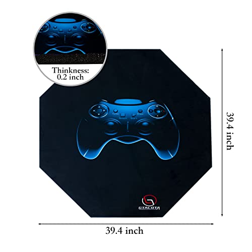 GTACOTA Office Chair Mat Gaming Chair Mat for Hardwood Floor Noise Cancelling Gaming Chair Mat Office Chair Octagon Carpeted Mat