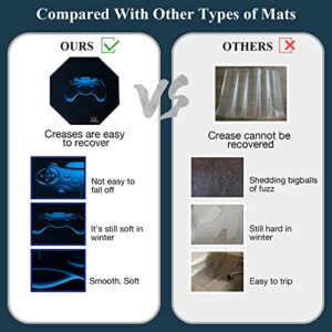 GTACOTA Office Chair Mat Gaming Chair Mat for Hardwood Floor Noise Cancelling Gaming Chair Mat Office Chair Octagon Carpeted Mat