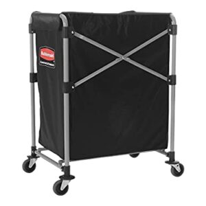 Rubbermaid 1881750 Collapsible X-Cart Steel Eight Bushel Cart 24 1/10W X 35 7/10D Black/Silver