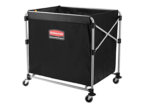 Rubbermaid 1881750 Collapsible X-Cart Steel Eight Bushel Cart 24 1/10W X 35 7/10D Black/Silver