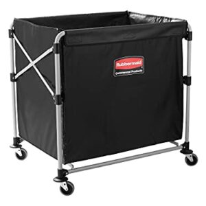 Rubbermaid 1881750 Collapsible X-Cart Steel Eight Bushel Cart 24 1/10W X 35 7/10D Black/Silver