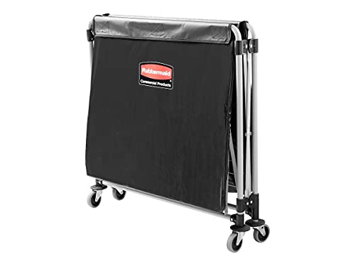 Rubbermaid 1881750 Collapsible X-Cart Steel Eight Bushel Cart 24 1/10W X 35 7/10D Black/Silver