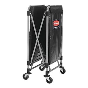 Rubbermaid 1881750 Collapsible X-Cart Steel Eight Bushel Cart 24 1/10W X 35 7/10D Black/Silver