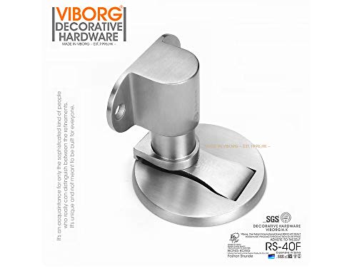 VIBORG Deluxe Solid SUS304 Stainless Steel Casting Adjustable Floor Mount Mounted Magnetic Door Stopper Doorstop Door Stop, RS-40F (1)